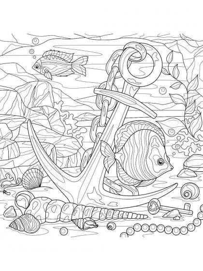 Anchor coloring pages for Adults