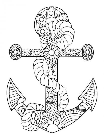 Anchor coloring pages for Adults