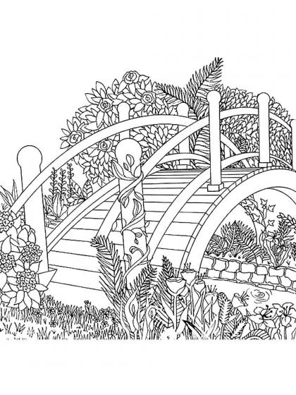 Bridge coloring pages for Adults