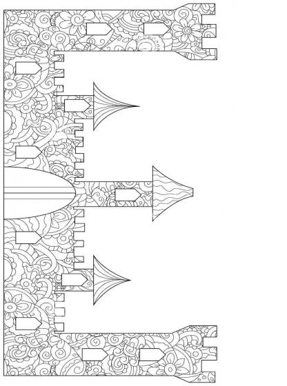 Castle coloring pages for Adults