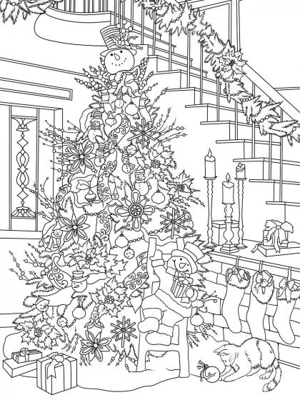 Christmas coloring pages for Adults