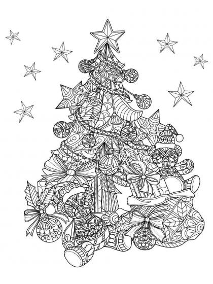 Christmas coloring pages for Adults