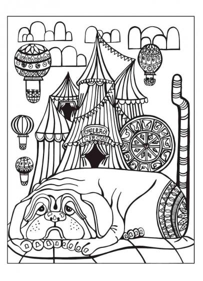 Circus coloring pages for Adults