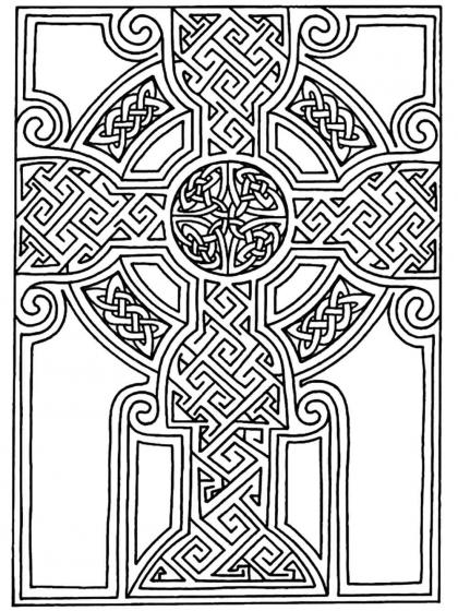 Cross coloring pages for Adults