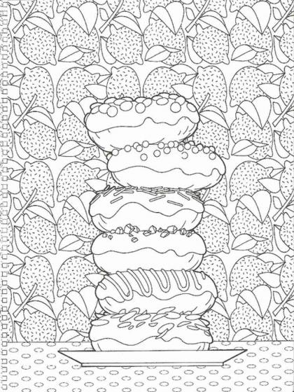 Food coloring pages for Adults