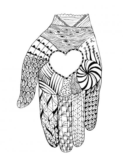 Hand coloring pages for Adults