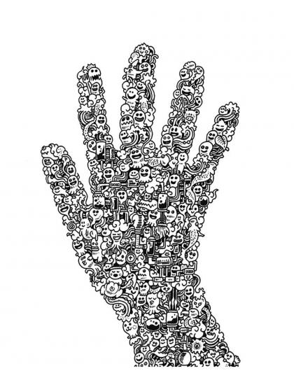 Hand coloring pages for Adults