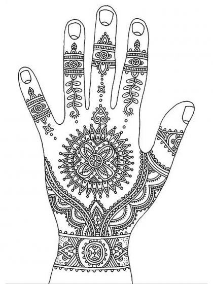 Hand coloring pages for Adults