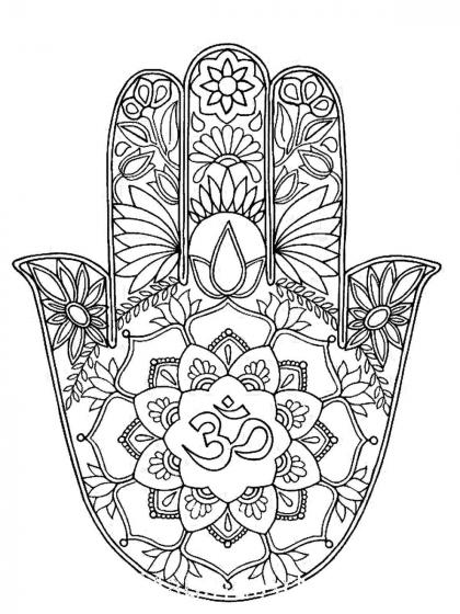 Hand coloring pages for Adults
