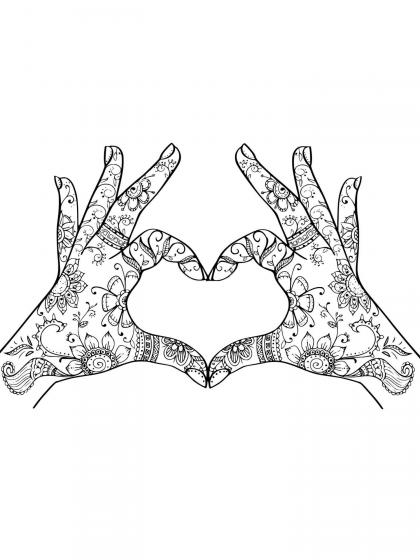 Hand coloring pages for Adults