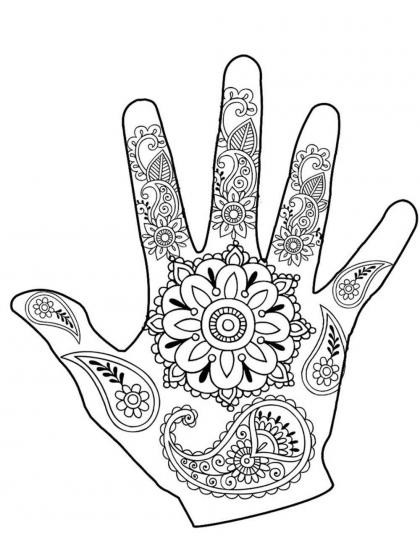 Hand coloring pages for Adults