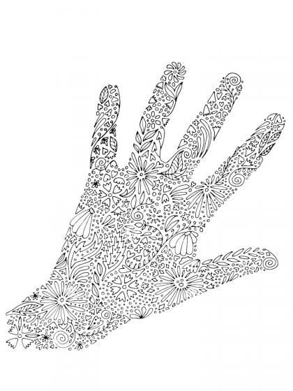 Hand coloring pages for Adults
