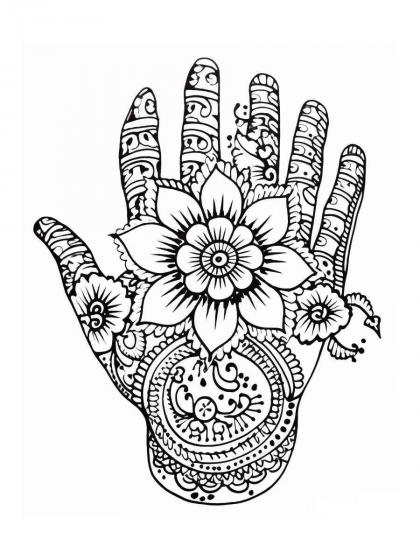 Hand coloring pages for Adults