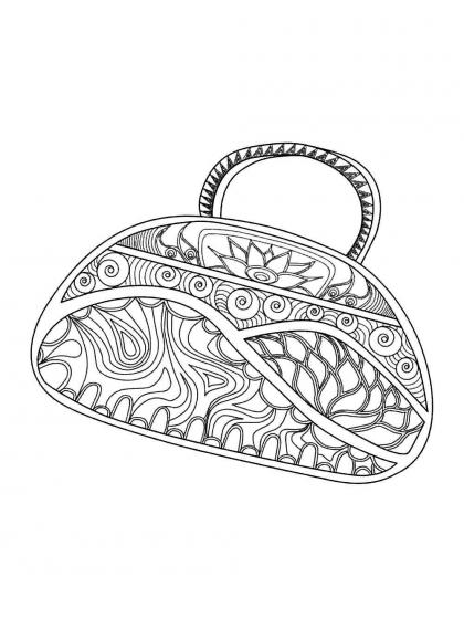 Handbag coloring pages for Adults