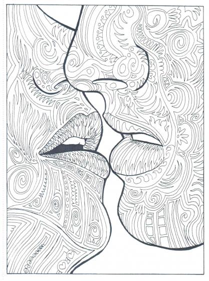 Lips coloring pages for Adults