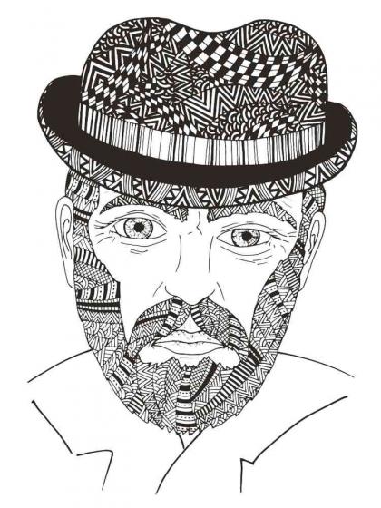 Man coloring pages for Adults