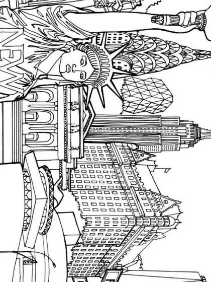 Skyscraper coloring pages for Adults