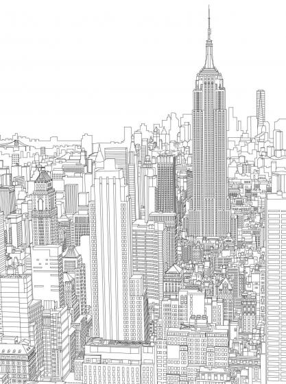 Skyscraper coloring pages for Adults