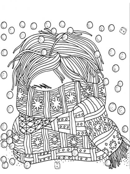 Winter coloring pages for Adults