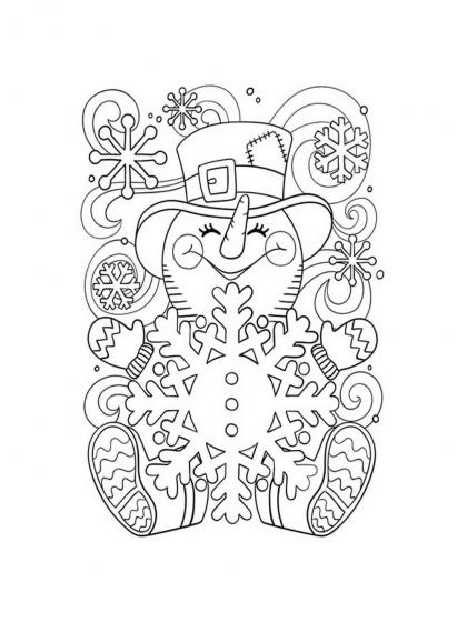 Winter coloring pages for Adults