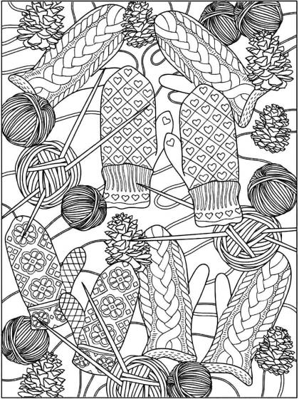 Winter coloring pages for Adults
