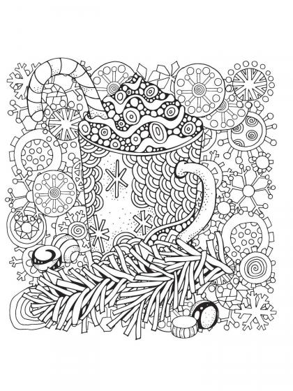 Winter coloring pages for Adults