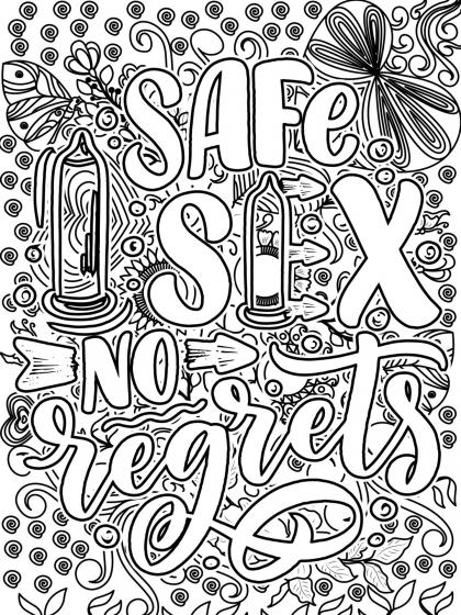 Words coloring pages for Adults