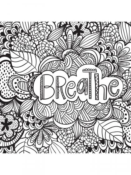 Words coloring pages for Adults