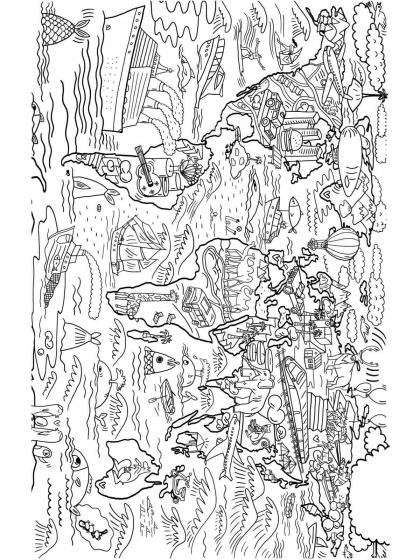 World Map coloring pages for Adults