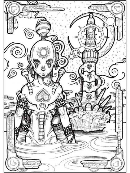 Aliens coloring pages for Adults