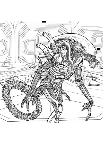 Aliens coloring pages for Adults