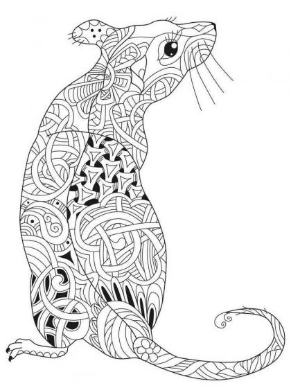 Mouse coloring pages for Adults