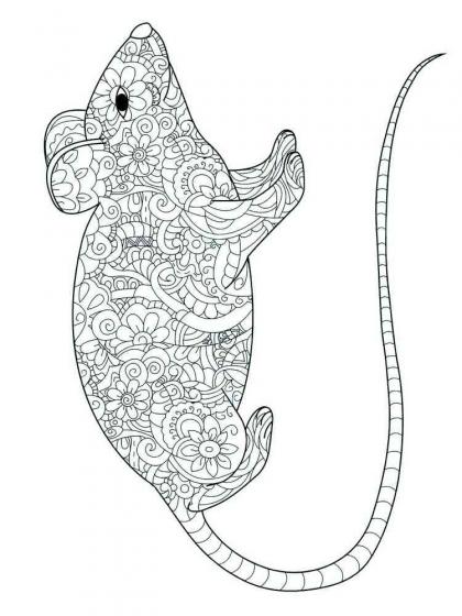 Mouse coloring pages for Adults