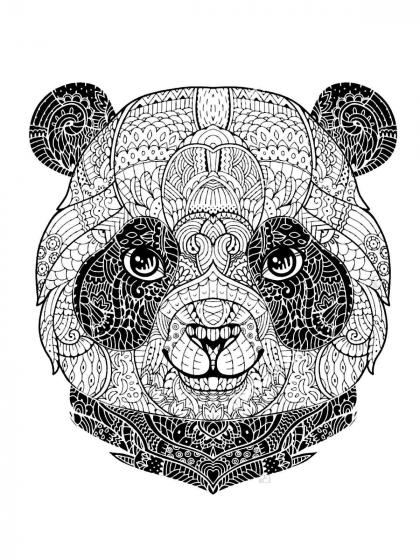 Panda coloring pages for Adults