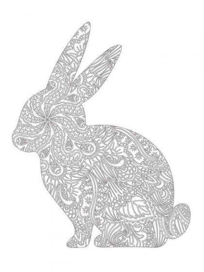 Rabbit coloring pages for Adults