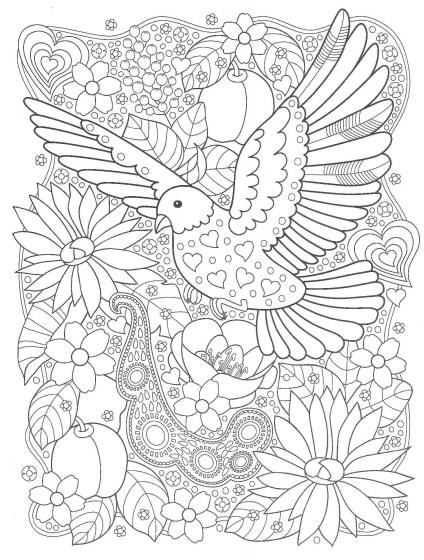 Dove coloring pages for Adults