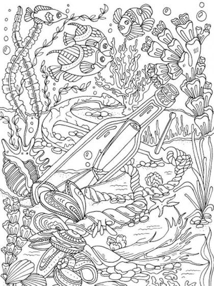 Underwater World coloring pages for Adults