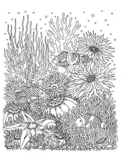 Underwater World coloring pages for Adults