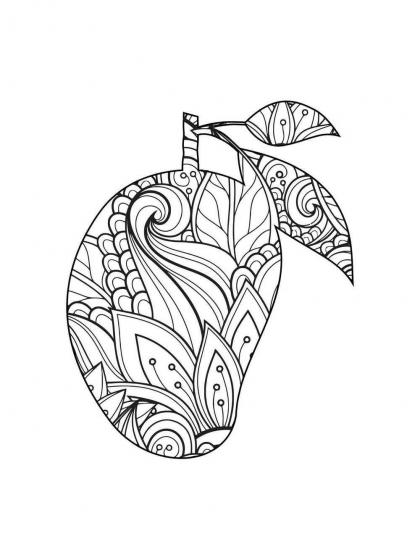 Mango coloring pages for Adults