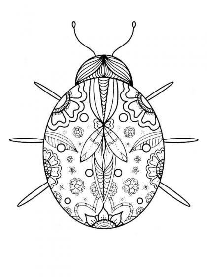 Ladybug coloring pages for Adults